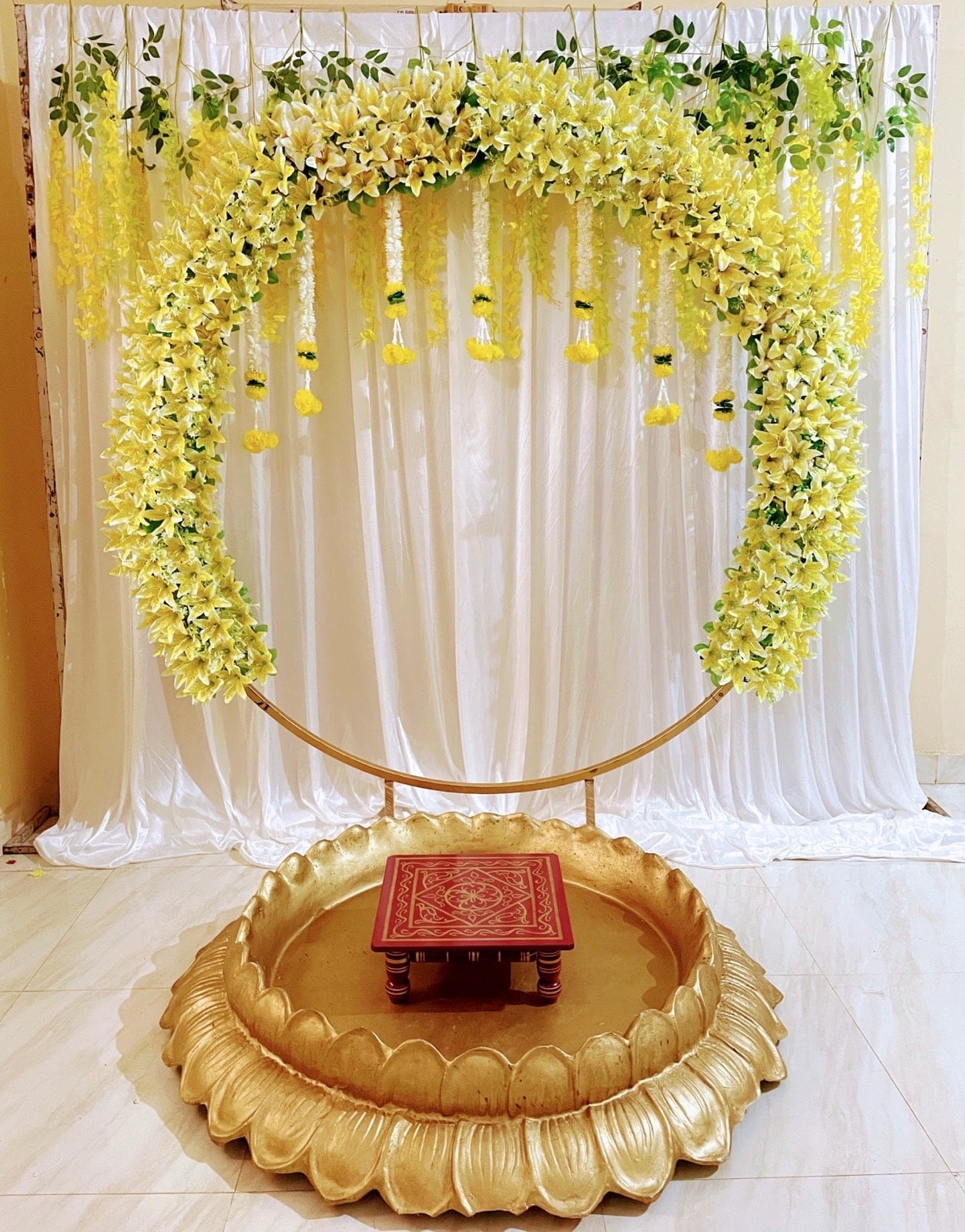 PAKKARENT - Haldi Backdrop Rental Chennai, Backdrop decoration rental